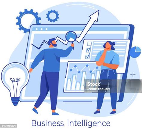 텍스트 문서에서 정보를 찾고 있는 확대경을 가진 남자 시작 시작의 상징 개념에 대한 스톡 벡터 아트 및 기타 이미지 개념 개발 개선 Istock