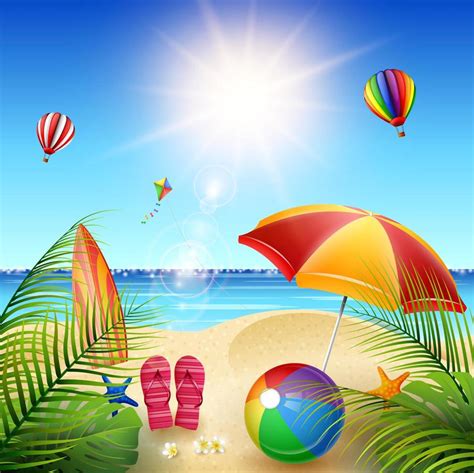 Summer Beach Background 11062408 Vector Art At Vecteezy