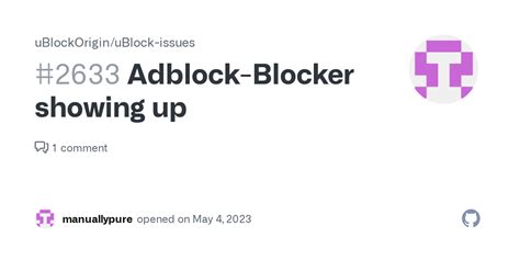 Adblock Blocker Showing Up Issue UBlockOrigin UBlock Issues GitHub