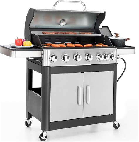 Kenmore 6 Burner Propane Gas Bbq Grill With Side Burner