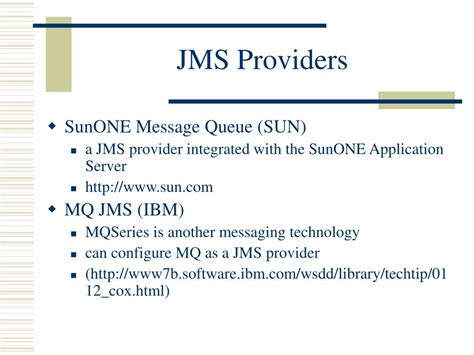 ppt java message service jms powerpoint presentation free download