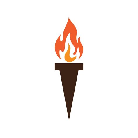 Fire Torch With Flame Flat Icons Set Collection Of Symbol Flaming Illustration 11948845 Vector