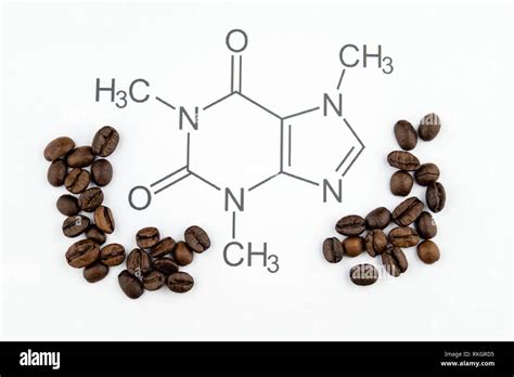 Chemical Structure Of A Caffeine Molecule Stock Photo Alamy