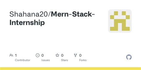 Github Shahana20mern Stack Internship