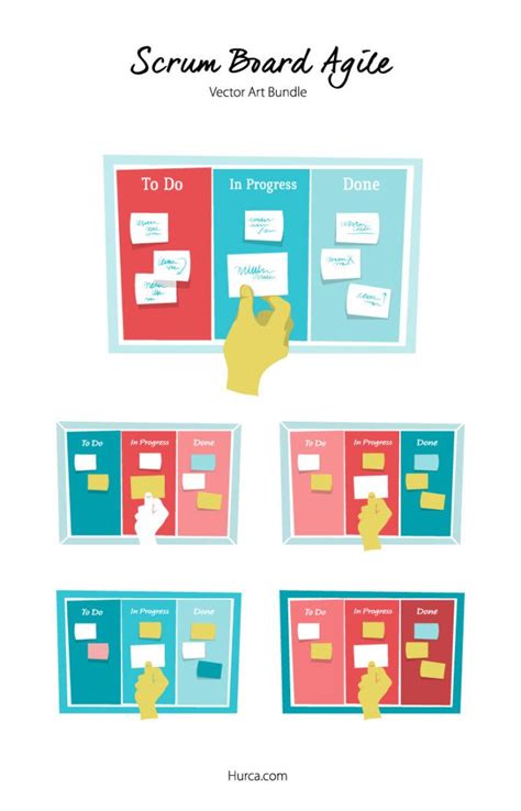 Scrum Board Agile Vector Bundle Hurca Sketch Factory Scrum Board Scrum Agile