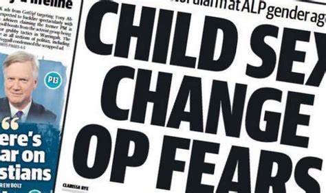 Sydneys Daily Telegraph Criticised For Transgender Front Page Story