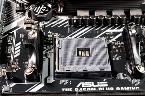 Moscow Russia May CPU Socket On A Computer Motherboard Macro Editorial Stock Image
