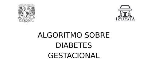 Algoritmo Sobre Diabetes Gestacional Esquemas Y Mapas Conceptuales De Ginecología Docsity