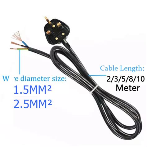 Ac Power Extension Cable Power Supply Cord 2m For Electrical Sockets