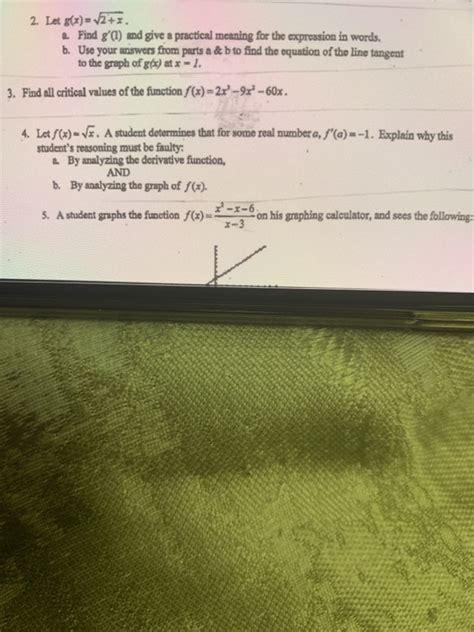Solved 2 Let Gxx22 A Find Ga And Give A Practical
