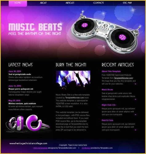 Music Website Template Free Of 60 Modern And Professional Looking Yet