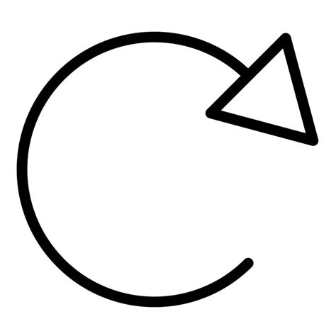 Rotate Line Icon Illustration Isolated On White Background 47124450