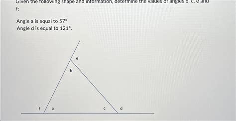 Solved Given The Following Shape And Information Determine