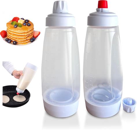 2 Packs Of Pancake Batter Dispenser1000ml Squeeze Pancake