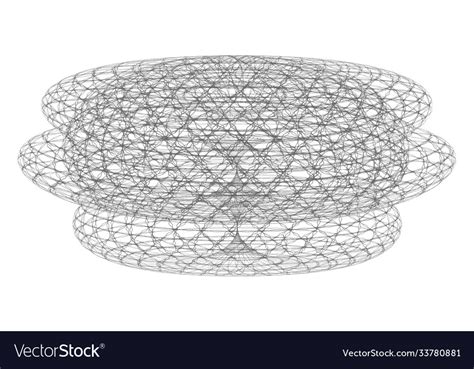 Abstract Mesh Volumetric Surface Stylized Image Vector Image
