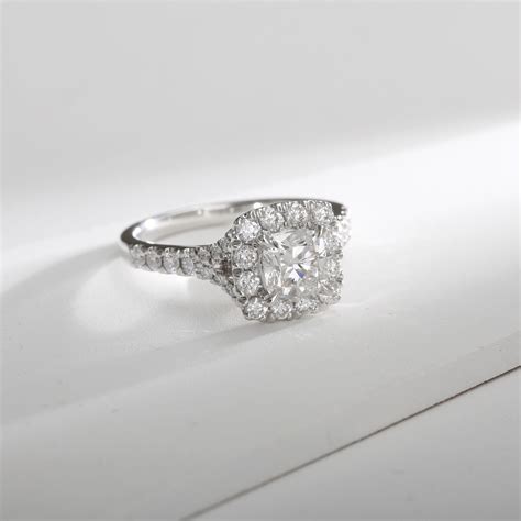 Cushion Cut Halo Ring Holdsworth Bros