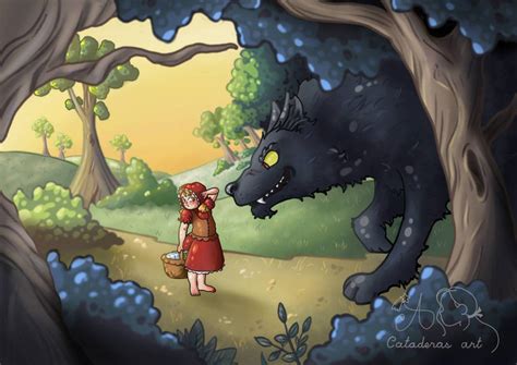 Little Red Riding Hood And The Big Bad Wolf By Catadera On Deviantart