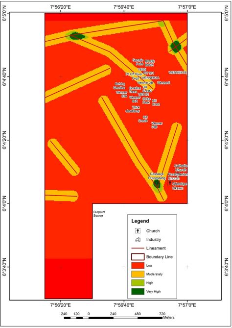 Lineament Density Map Of Lineaments Derived From Aster Dem With