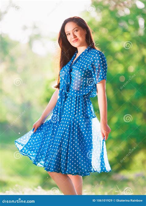 Blue Polka Dot Dress Girl Dresses Images