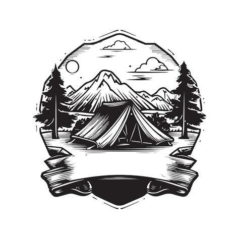 Camp Clipart Black And White