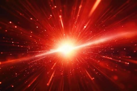 Premium Photo Abstract Glowing Red Light Effect With Sparkling Rays