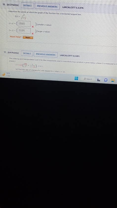 Solved Determine The Points At Which The Graph Of The Chegg
