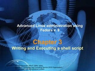 Advanced Linux Chapter Ix Shell Script PPT