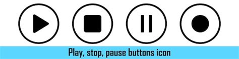 premium vector media player buttons play and pause buttons vector
