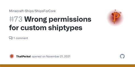 Wrong Permissions For Custom Shiptypes · Issue 73 · Minecraft Shipsshipsforcore · Github