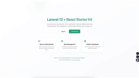 Github Yogijowolaravel12 React Starterkit A Modern Laravel 12