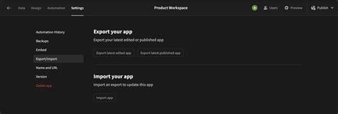 Export And Import Apps
