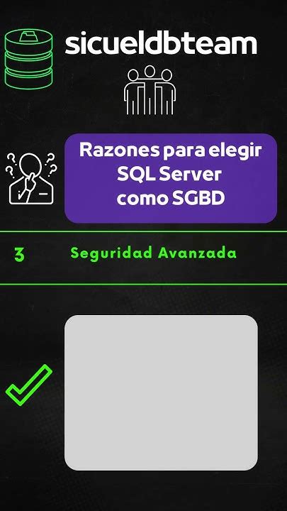 Razones Para Elegir Microsoft Sql Server Como Sgbd Shorts Sql Database Sqlserver