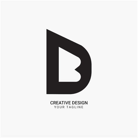 Premium Vector Creative Db Or Bd Initial Monogram Flat Negative Space B Letter Design Logo
