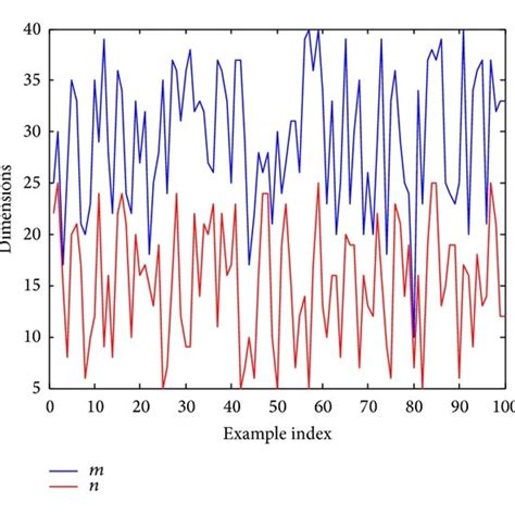 Dimensions And Condition Numbers Of The 100 Coefficient Matrices