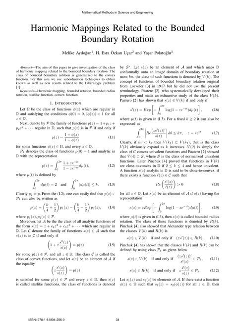 Pdf Harmonic Mapping Related To Bounded Boundary Rotation Pdf Harmonic Mapping Related To Bounded Boundary Rotation