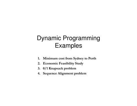 solution dynamic programming methods with examples operation research