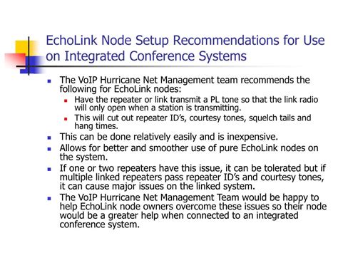 Ppt Applications Of Echolink And Irlp In Emergency Communications