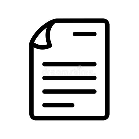 Text Document File Paper Sheet Page Single Isolated Icon With Outline