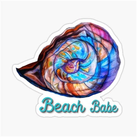 Beach Babe Shell Sticker For Sale By DavidSaiz Redbubble