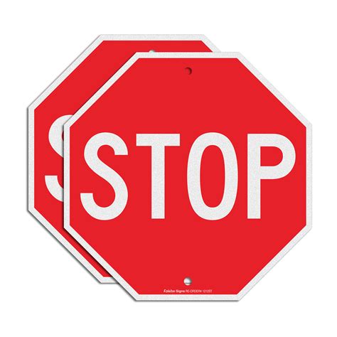 Faittoo Stop Signs 2 Pack 18 X 18 Inches Engineer Grade Reflective