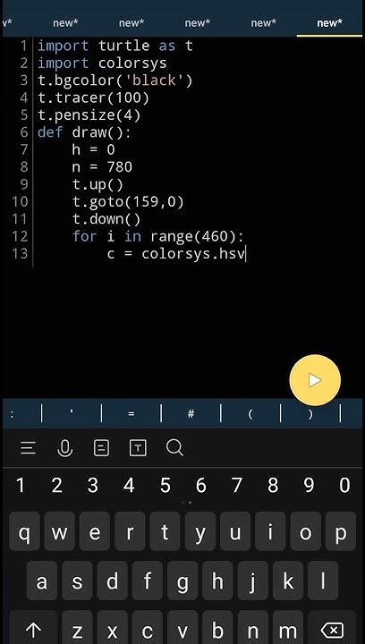 Python Turtle Graphic Design😜😜🥰🥰 Python Coding Status 😍 Shorts