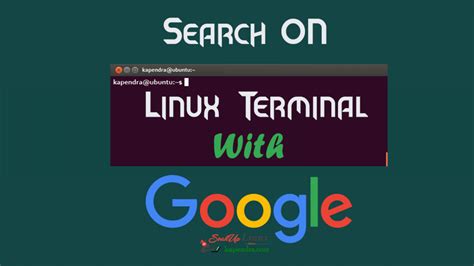 How To Search On Linux Terminal From Google Googler SoakUp Linux