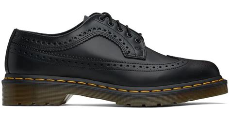 Dr Martens 3989 Stitch Smooth Leather Brogues In Black For Men Lyst