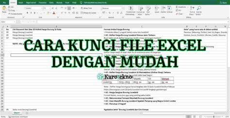 3 Cara Kunci File Excel Yang Mudah Dilakukan Untuk Pemula