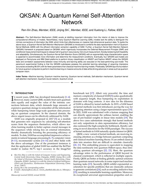 Pdf Qksan A Quantum Kernel Self Attention Network