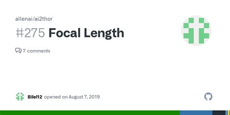 focal length · issue 275 · allenai ai2thor · github