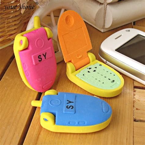 귀여운 만화 작은 휴대폰 고무 지우개 어린이 학습용품 경품 선물 한국 스타일 문구 1 개지우개 Aliexpress