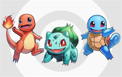 Bulbasaur Squirtle And Charmander Pokemon Drawn By Kuroi Susumu Danbooru