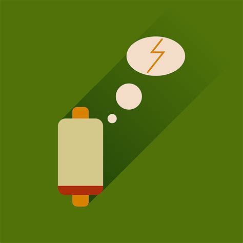 긴 그림자 배터리 충전 벡터와 플랫 웹 아이콘 Ai Eps Uidownload