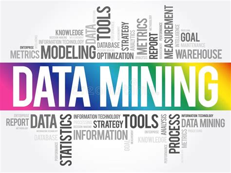 Data Mining Mind Map Technology Concept For Presentations And Reports Stock Illustration